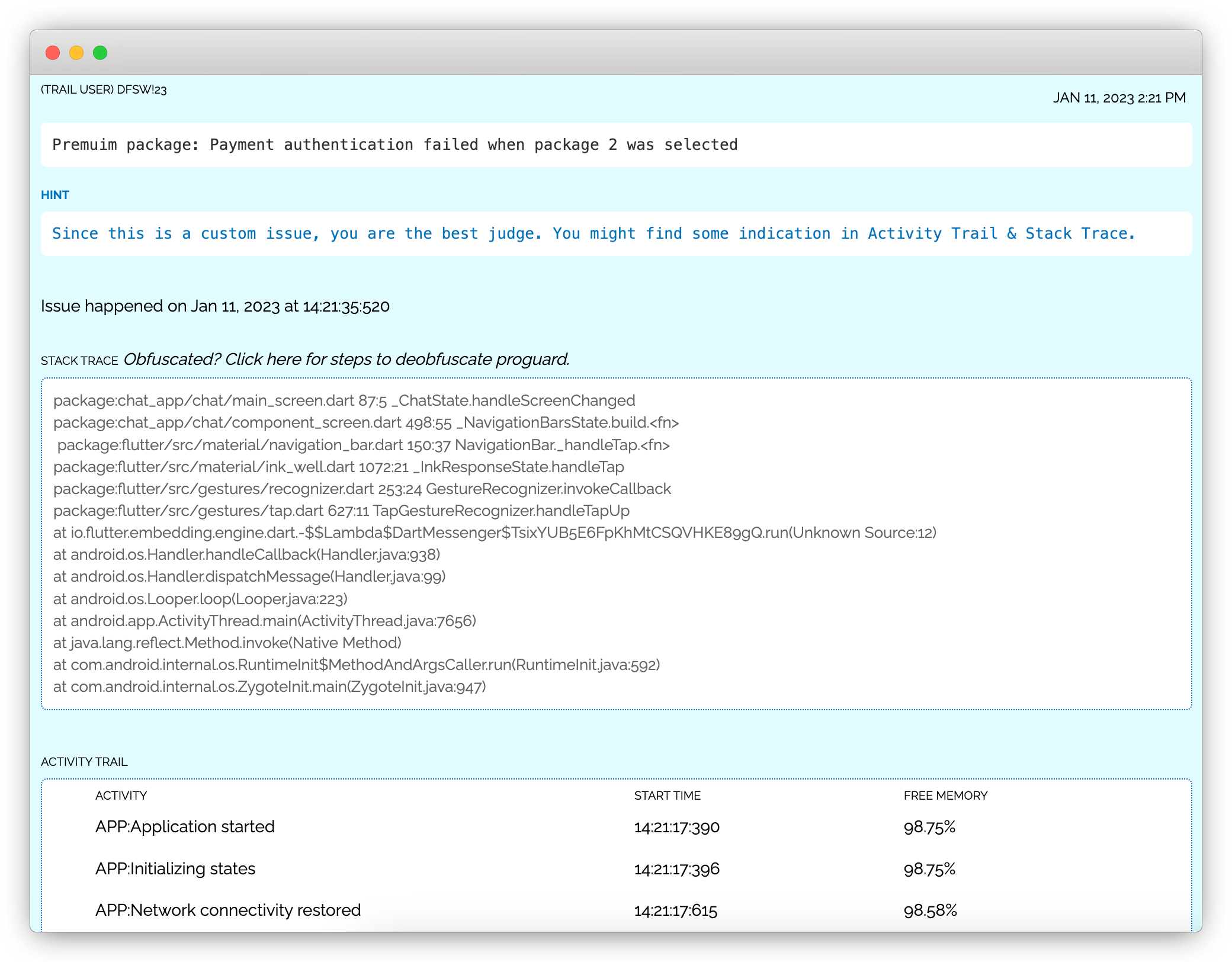 Detecting And Fixing Custom Issues In Flutter Apps