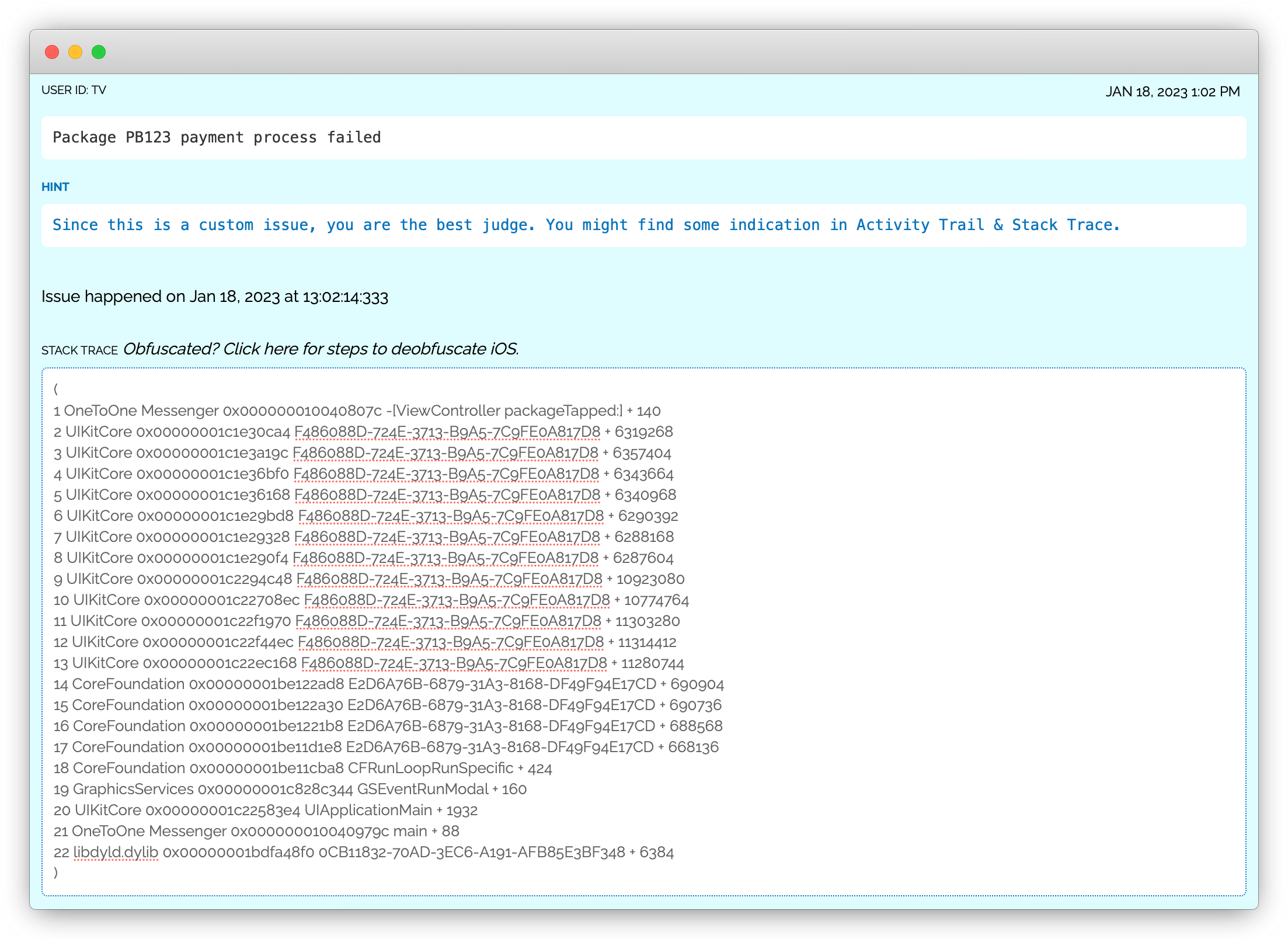 Report Bugs In Ios Apps Detect Performance Issues Memory Leaks Crashes Frame Rate Issues